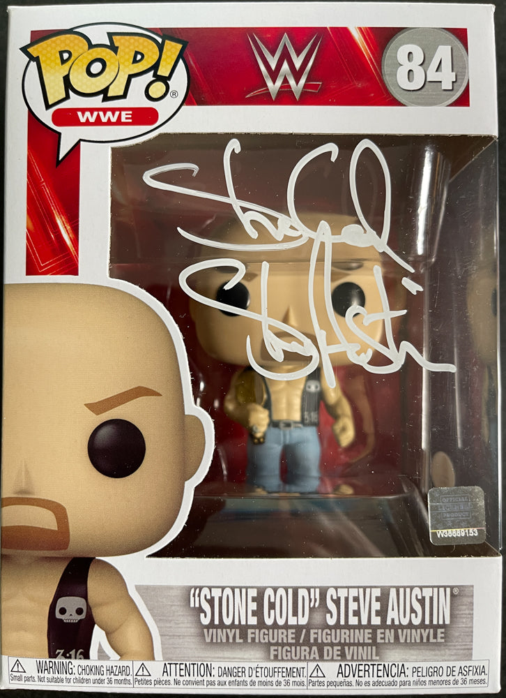 "Stone Cold" Steve Austin Funko Pop JSA Cert - FREE Shipping in the US — HG